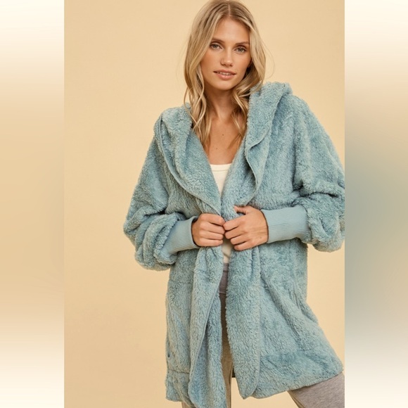 Hem & Thread | Jackets & Coats | Cardigan Jacket Oversized Hooded Cozy ...